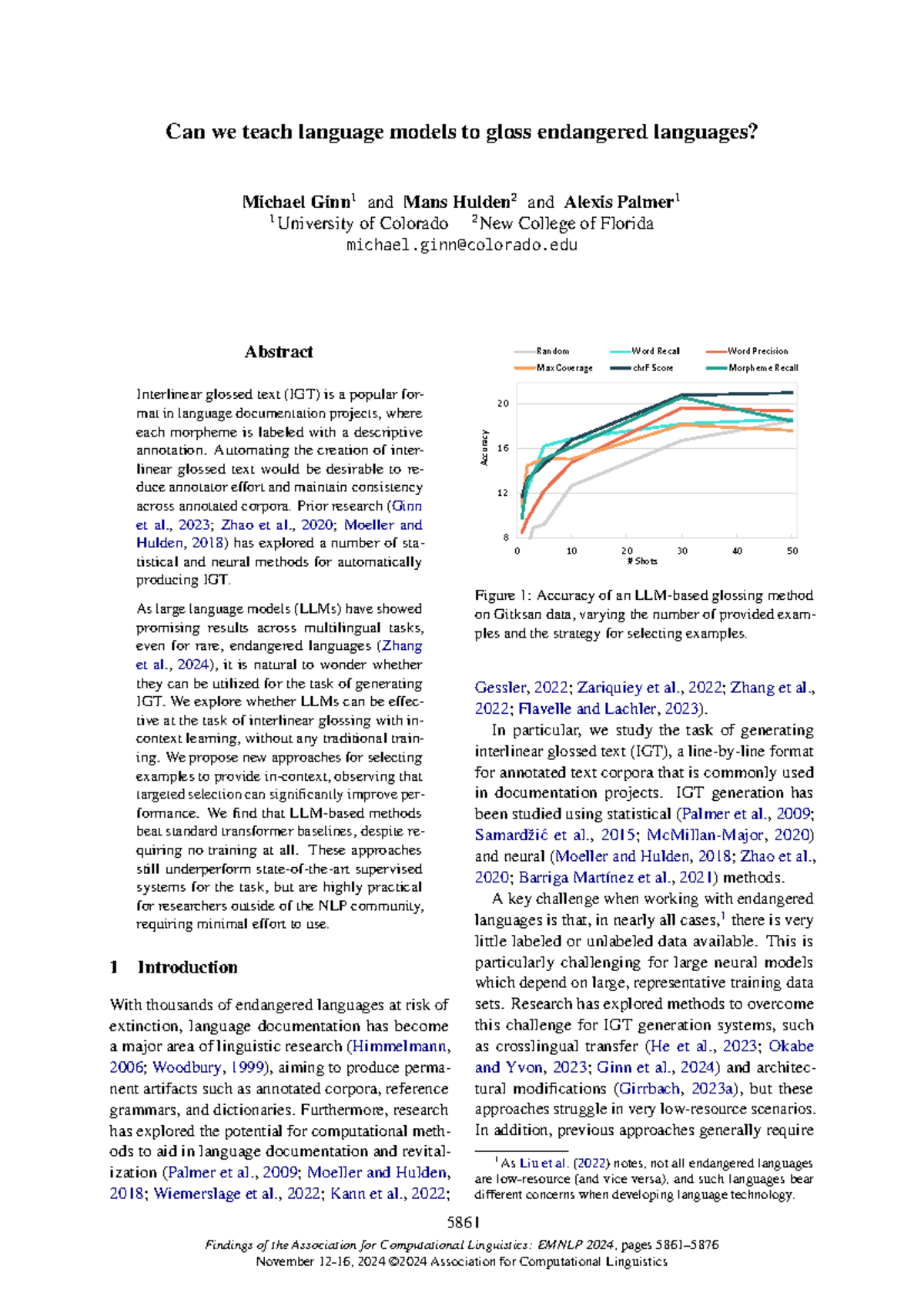 Exploring LLMs for IGT Generation in Endangered Languages (2024) - Studocu