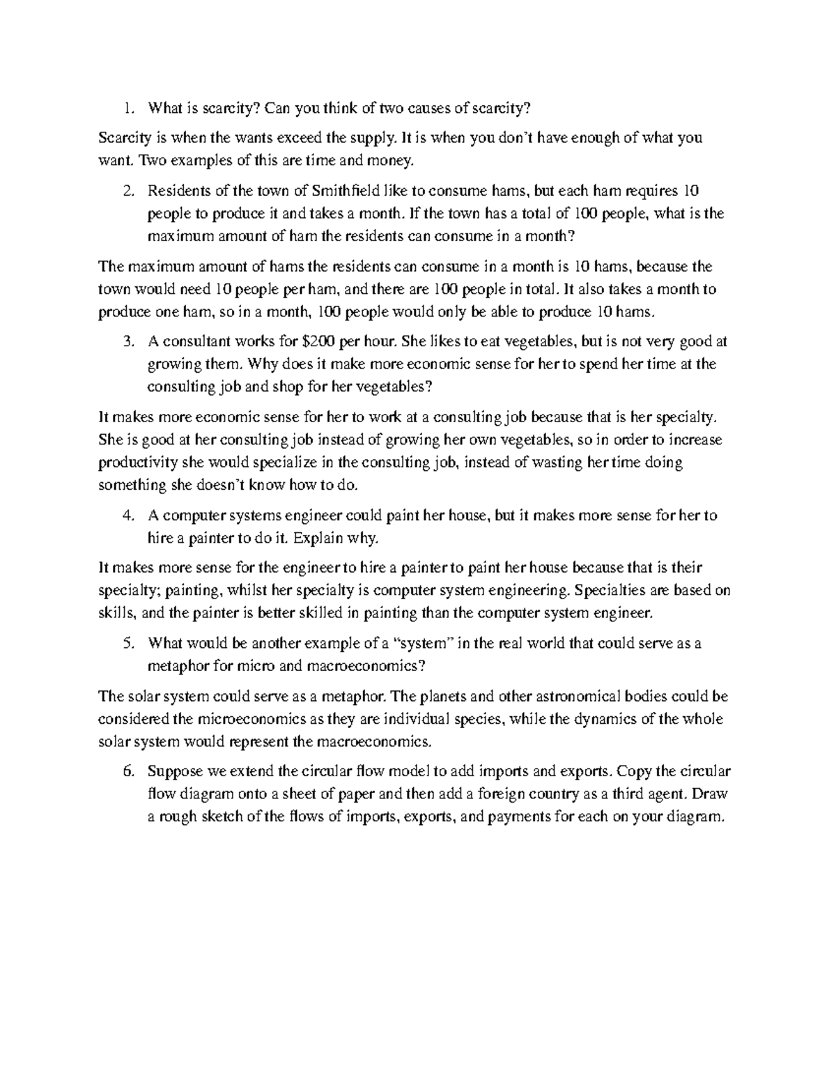 ECON 101 Chapter 1: Understanding Scarcity and Economic Choices - Studocu