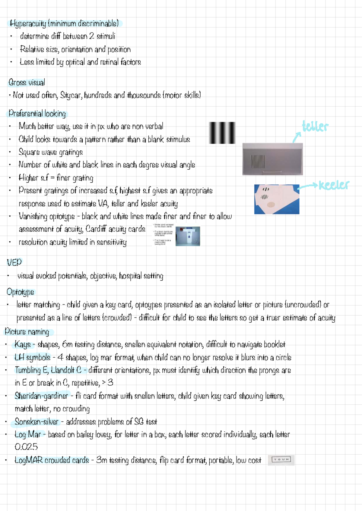 Vision in Infants (PSY 301) - Hyperacuity and Visual Assessment ...