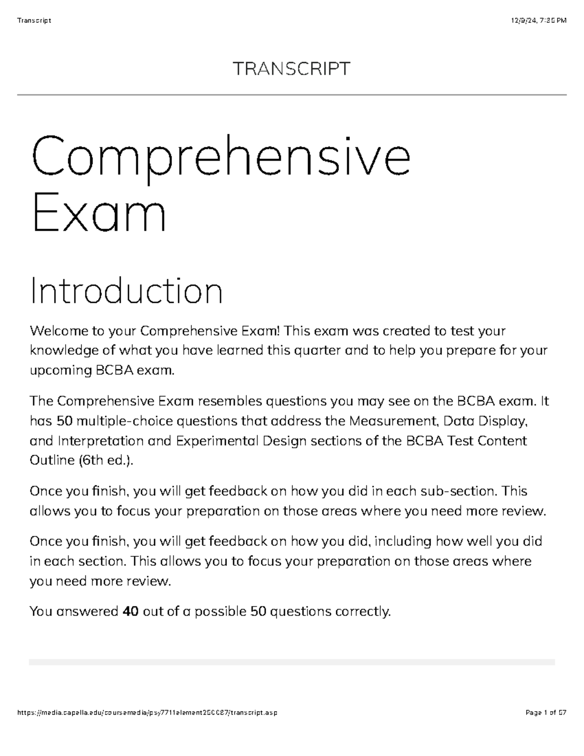 Comprehensive Exam Guide for BCBA Preparation and Understanding - Studocu