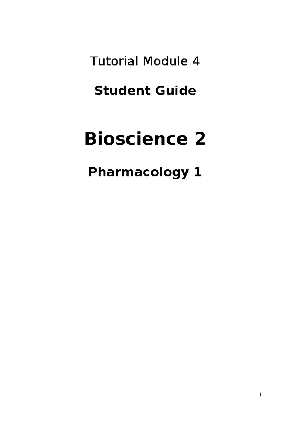 Pharmacology 1 - WSU Tutorial Workbook for Student Nurses on Medication ...