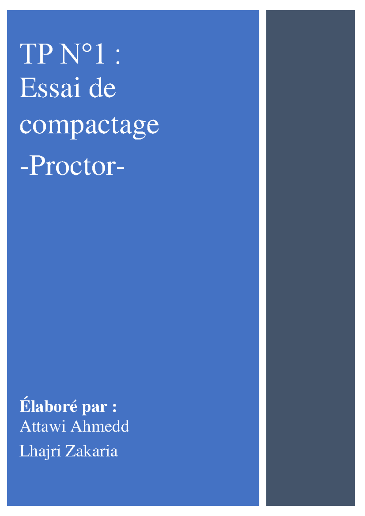 TP : Essai de Compactage Proctor - Caractéristiques et Méthodologie ...