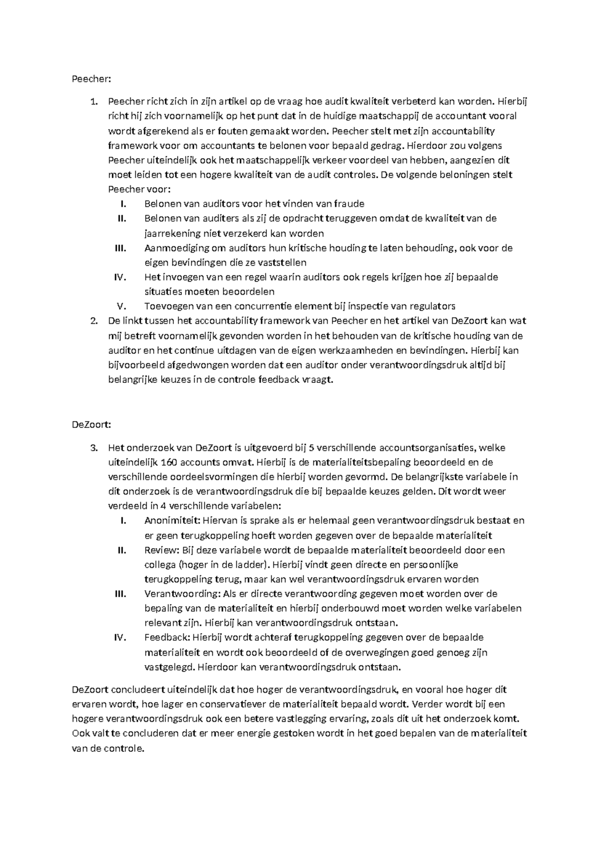 ADVA College 7 - Audit Kwaliteit en Verantwoording: Peecher & DeZoort ...