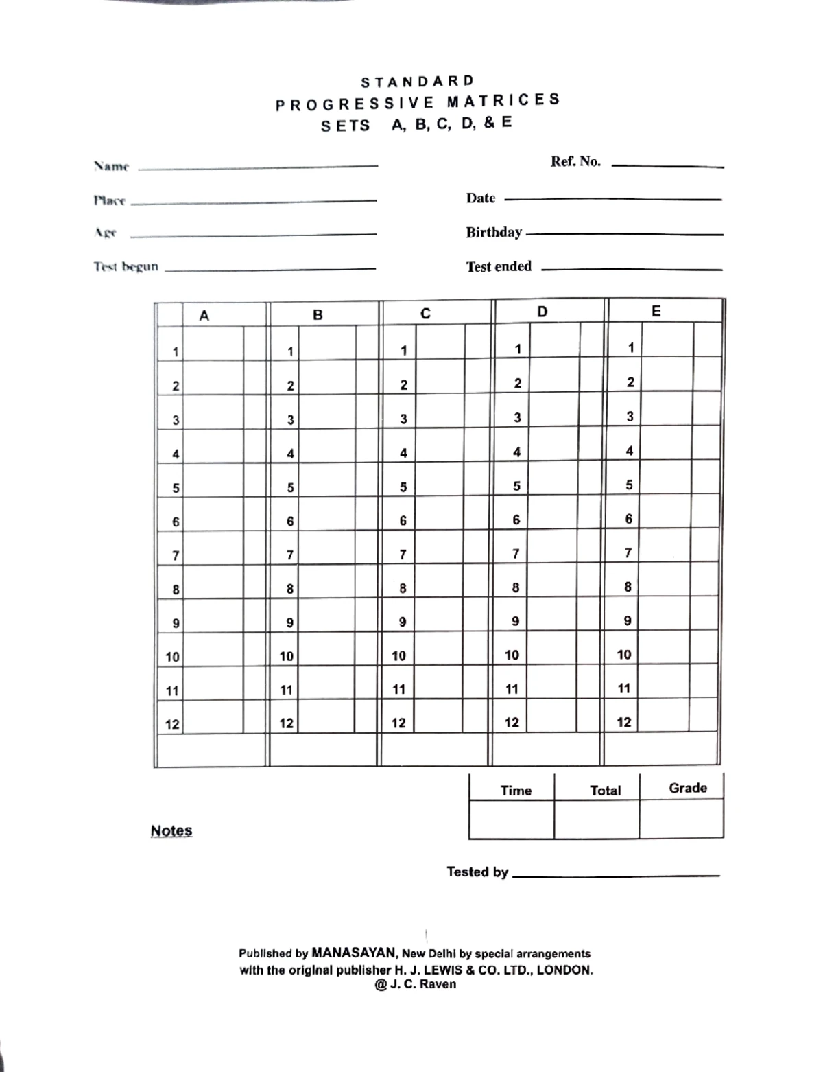 SSCT Personality Assessment Handout: Understanding Sentence Completion ...