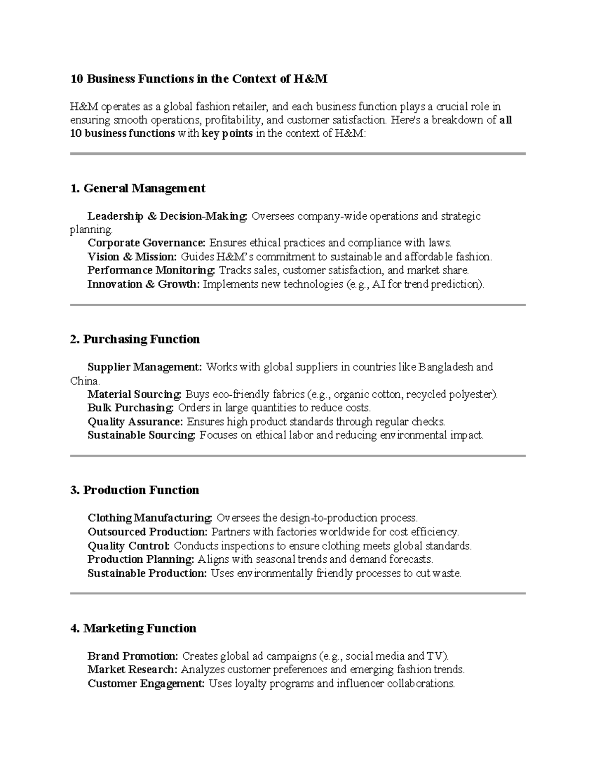 10 Business Functions in the Context of H - Here's a breakdown of all ...