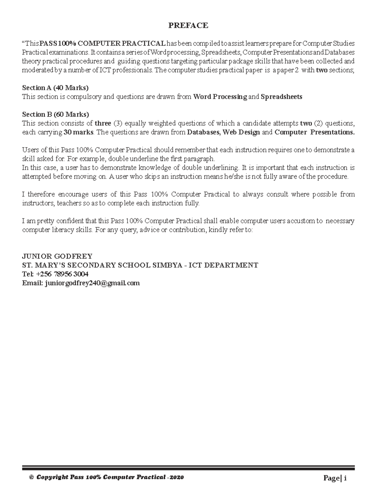 Computer Studies Practical Guide: Preparation for Paper 2 - Studocu