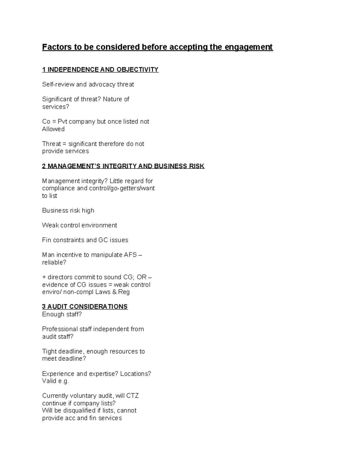 ISQM 1 ISA 220 - Engagement Acceptance Factors and Audit Considerations ...