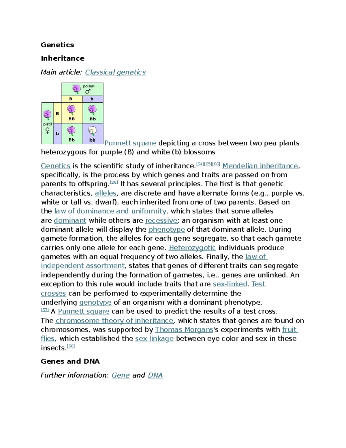Genetics (BIO101) - Key Concepts and Inheritance Notes - Studocu