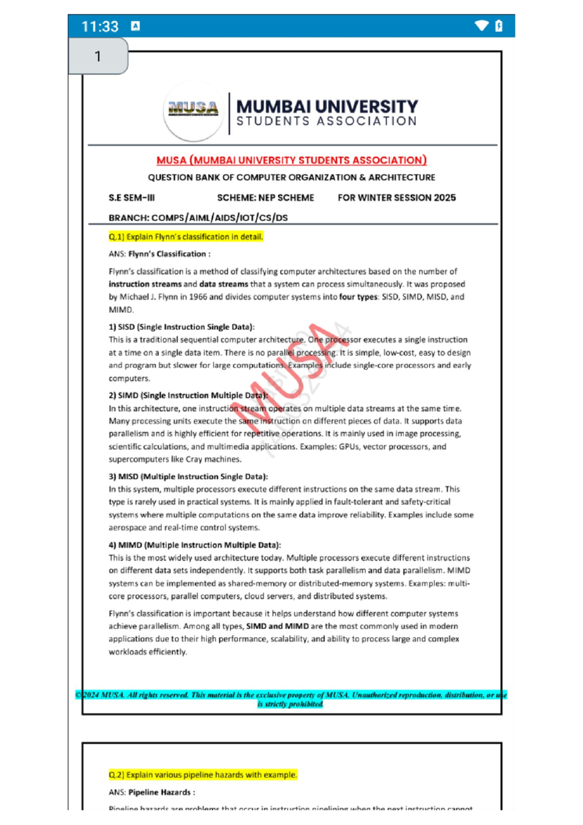 COA QB 2025: Computer Organization Architecture Question Bank - Studocu