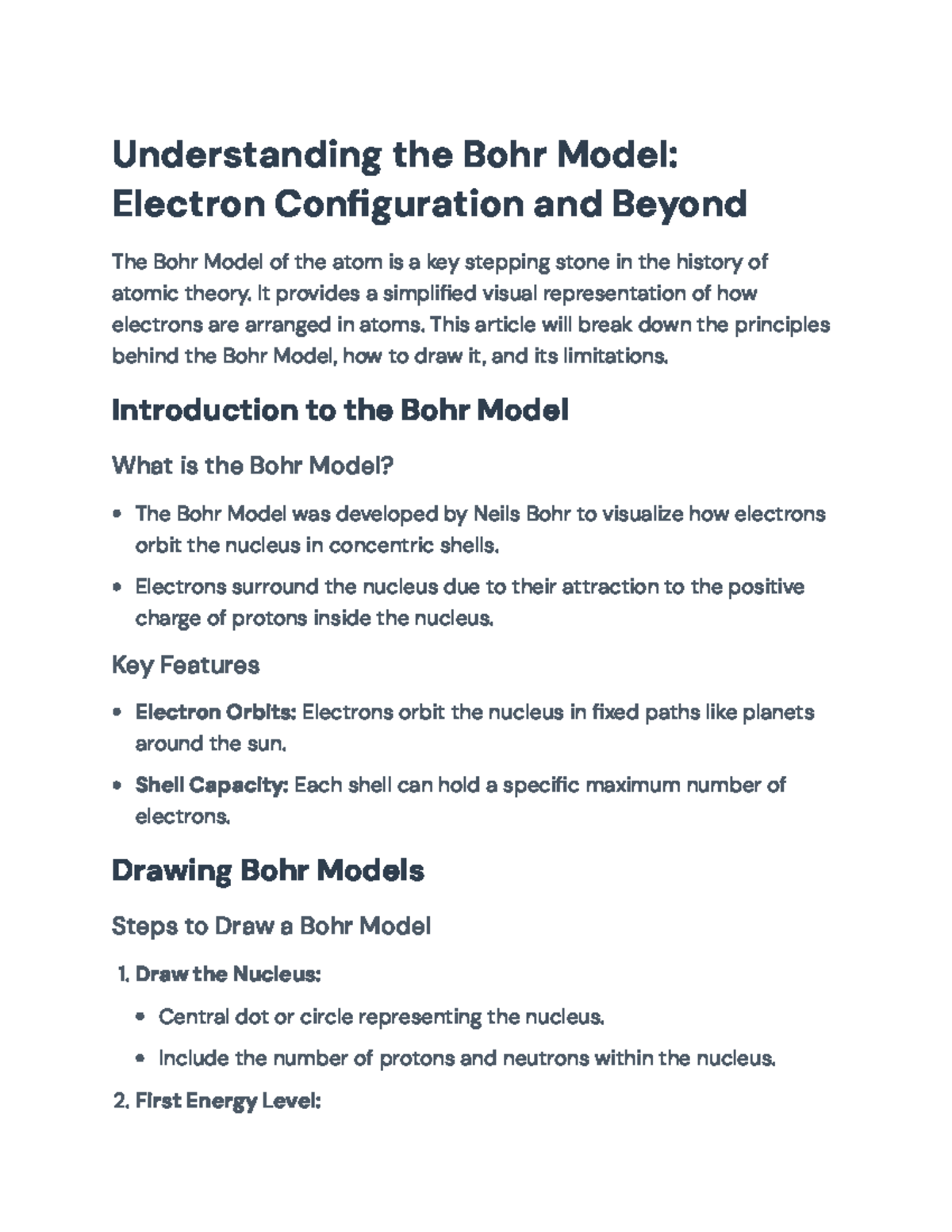 Understanding the Bohr Model: Electron Configuration and Its ...