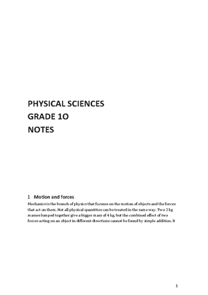 Physical Sciences Grade 10 Notes - PHYSICAL SCIENCES – GRADE Waves ...