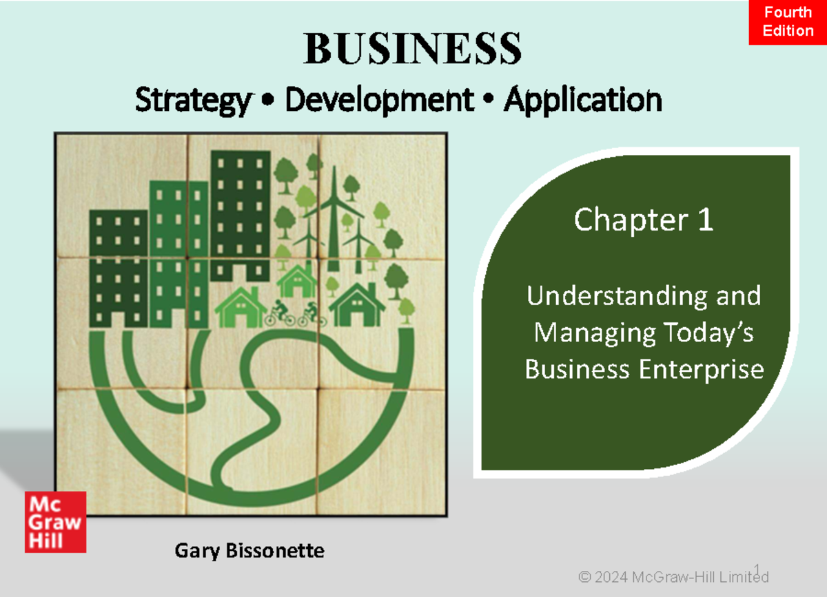 BUSINESS 2024 Limited Strategy Development Application: Chapter 1 ...
