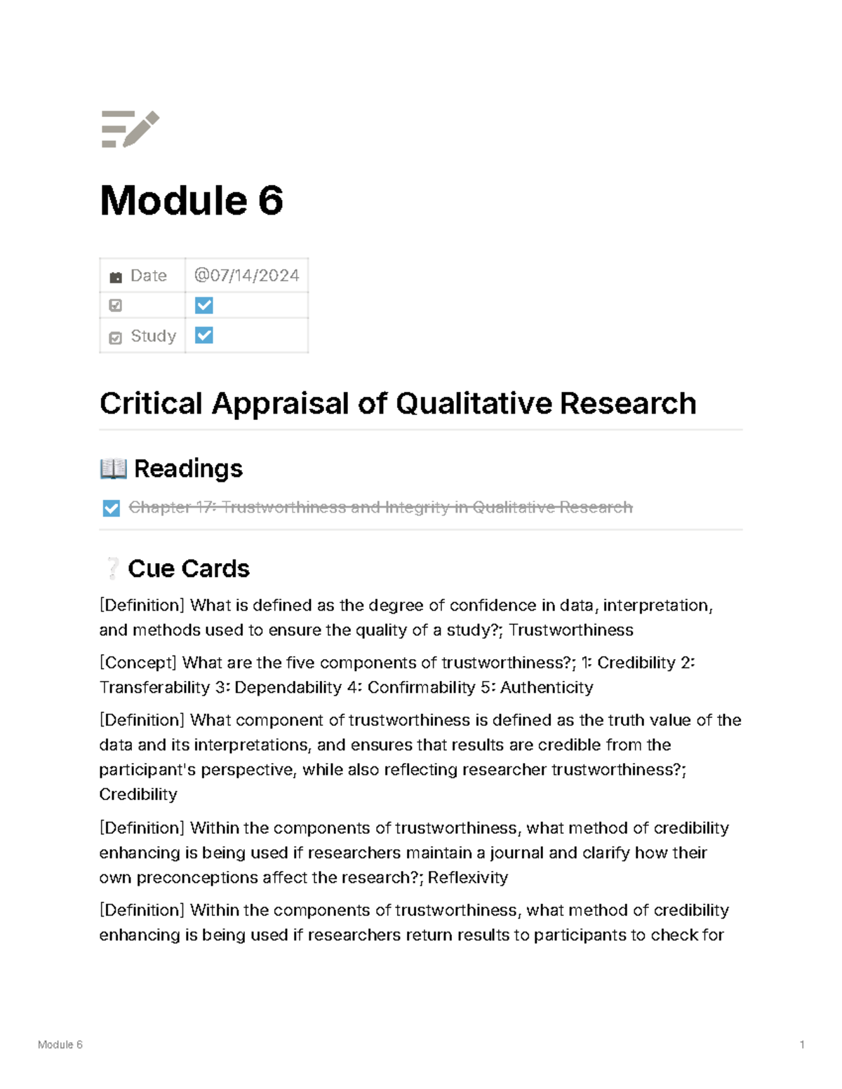 CNUR 209 - Module 6 - Cue cards and practice questions - Module 6 Date ...