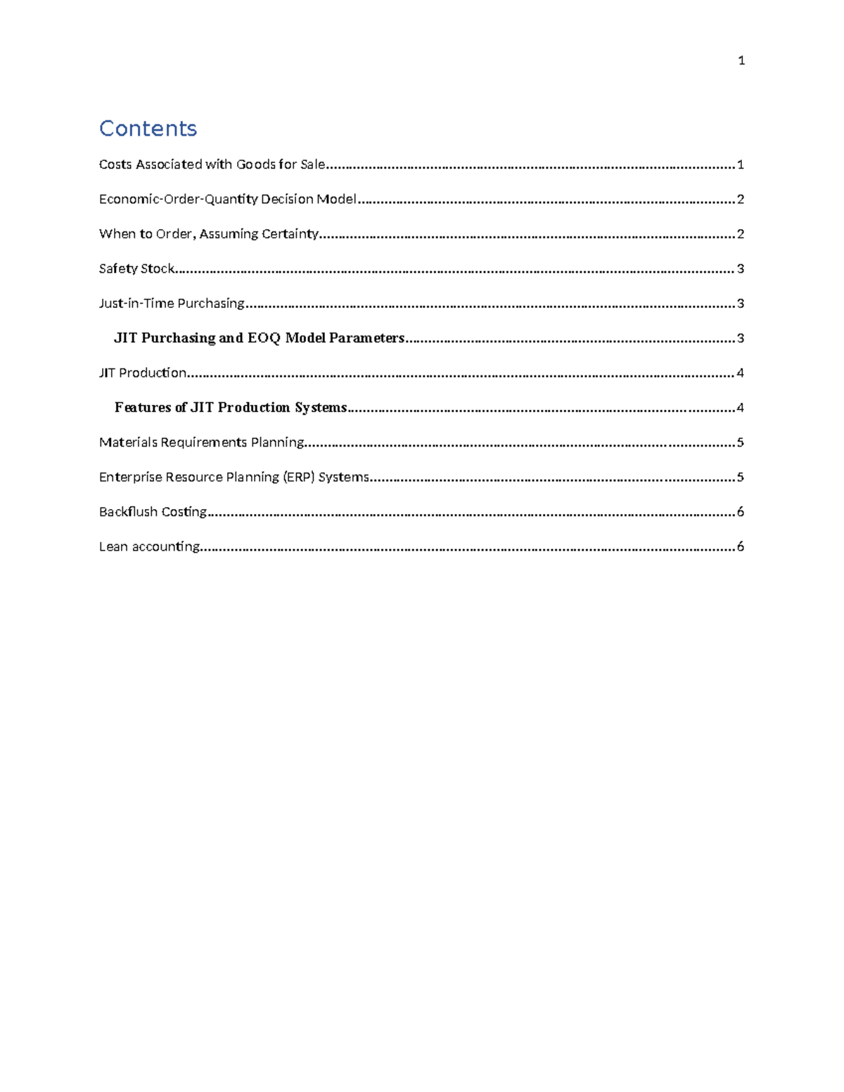 Inventory Management and JIT Purchasing: Costs and Strategies - Studocu
