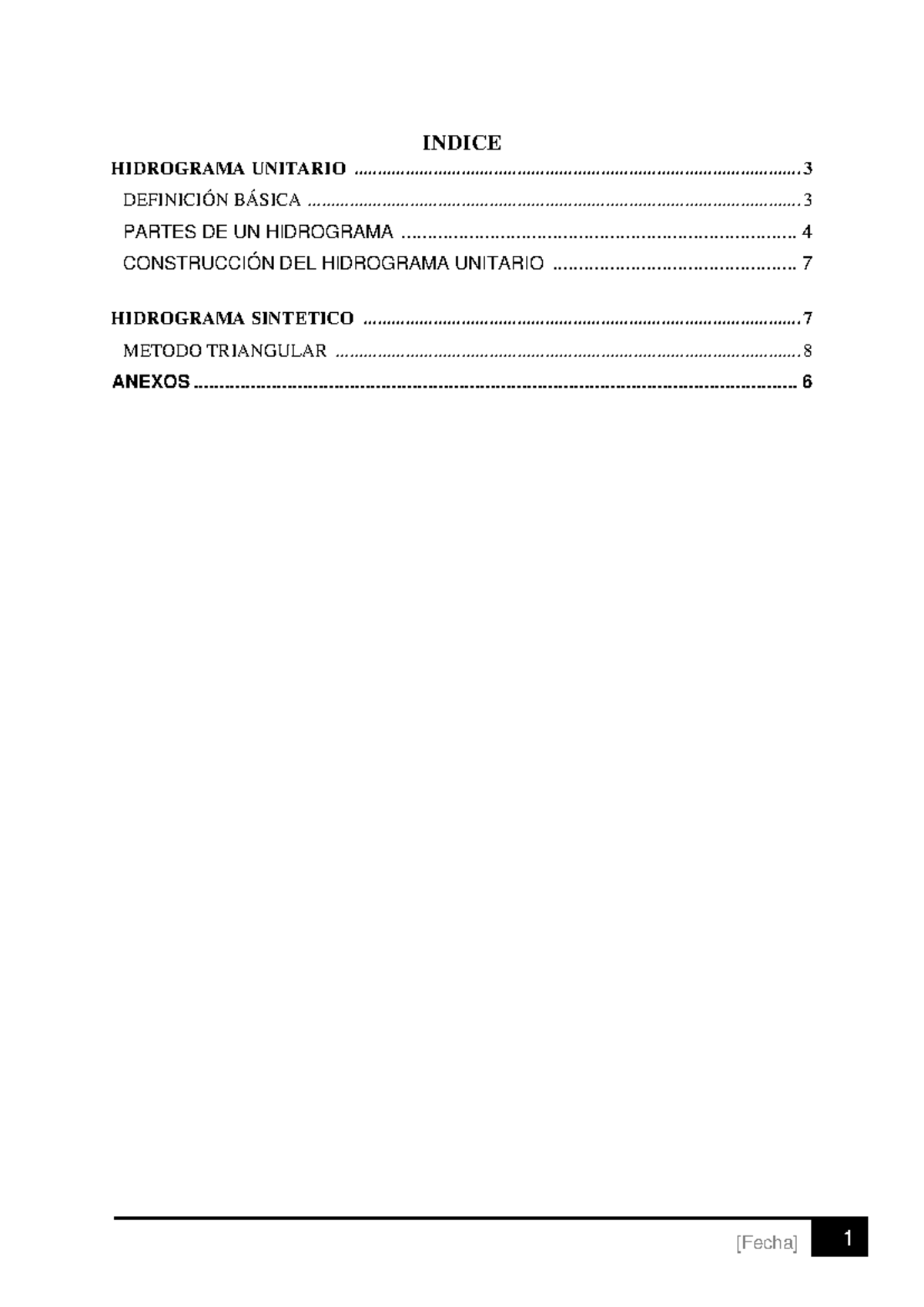 Hidrogramas Unitarios y Sintéticos: Método Triangular - Estudio Completo - Studocu