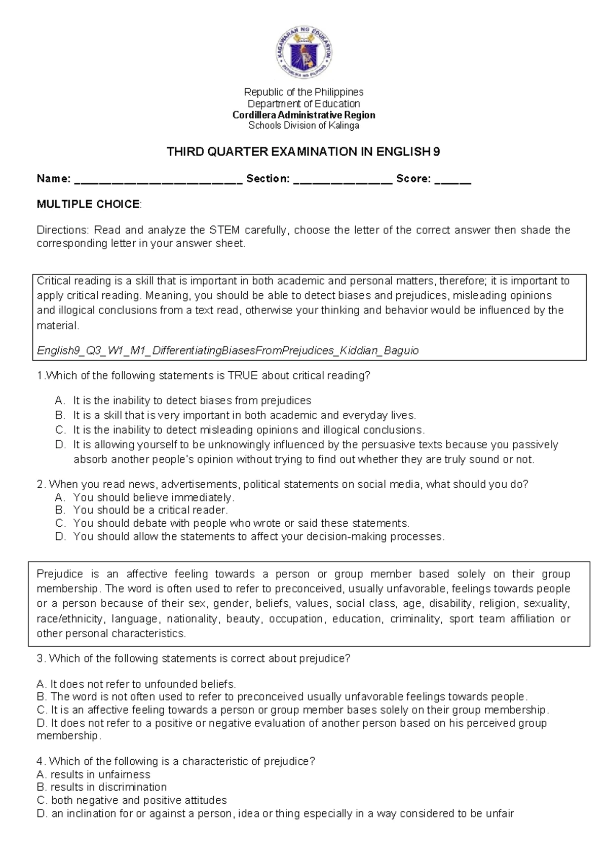 Vertical Articulation: Standards for Grades 6-11 Math Concepts - Studocu