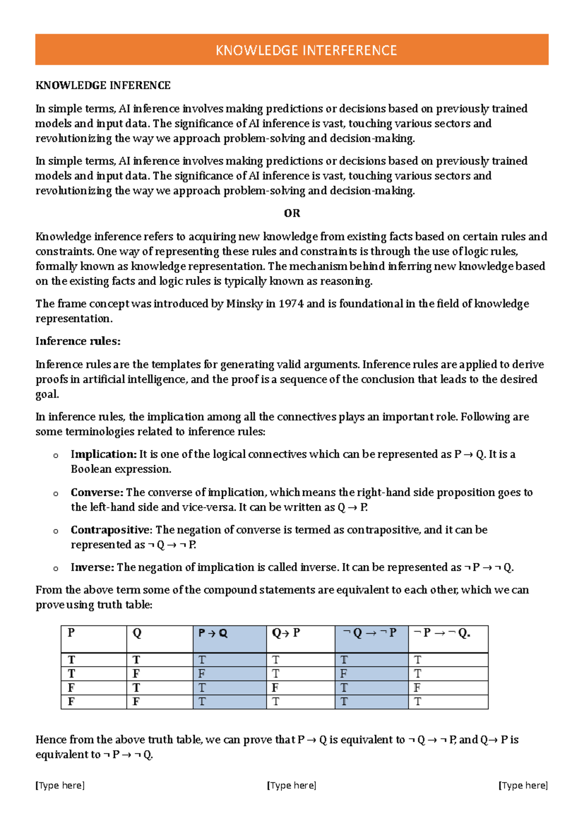 Knowledge Inference AI - KNOWLEDGE INFERENCE In simple terms, AI ...