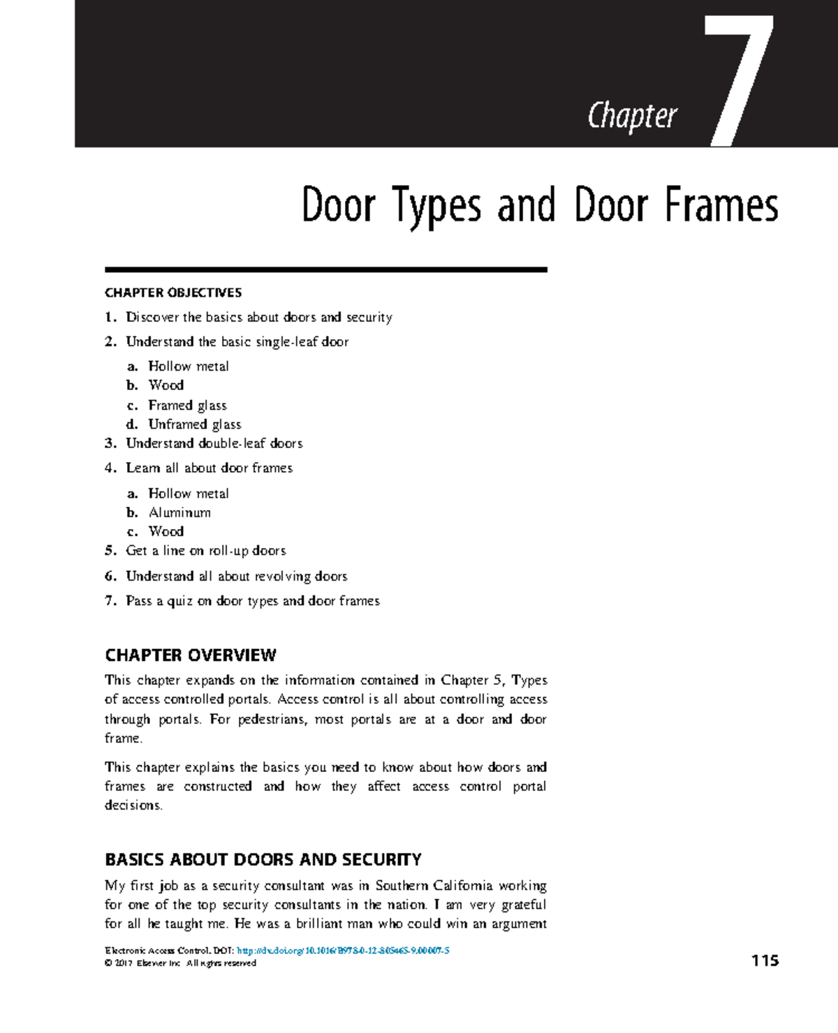 Chapter 7 Door Types and Door Frames - Chapter 7 Door Types and Door ...