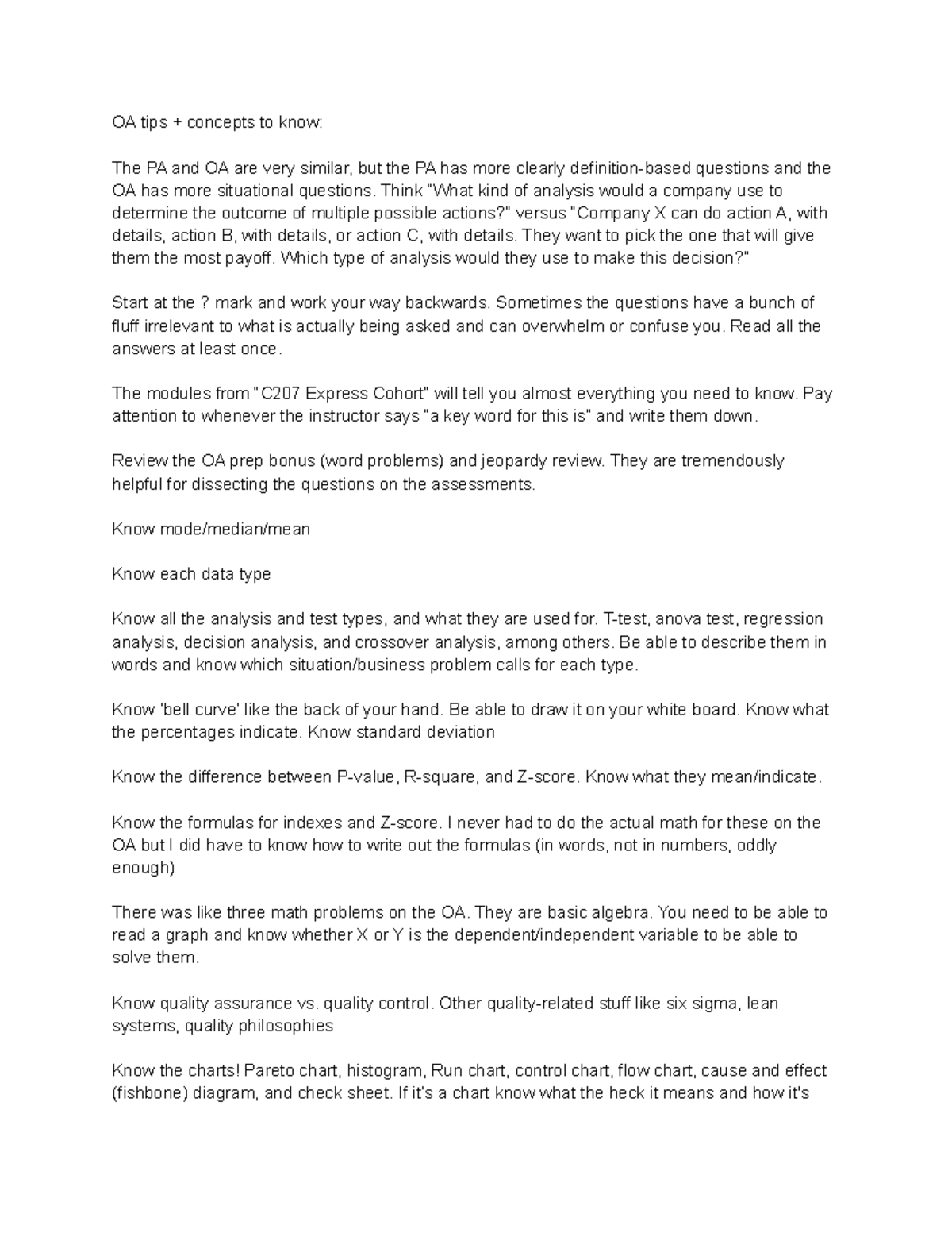 C207 OA Exam Tips: Key Concepts and Strategies for Success - Studocu