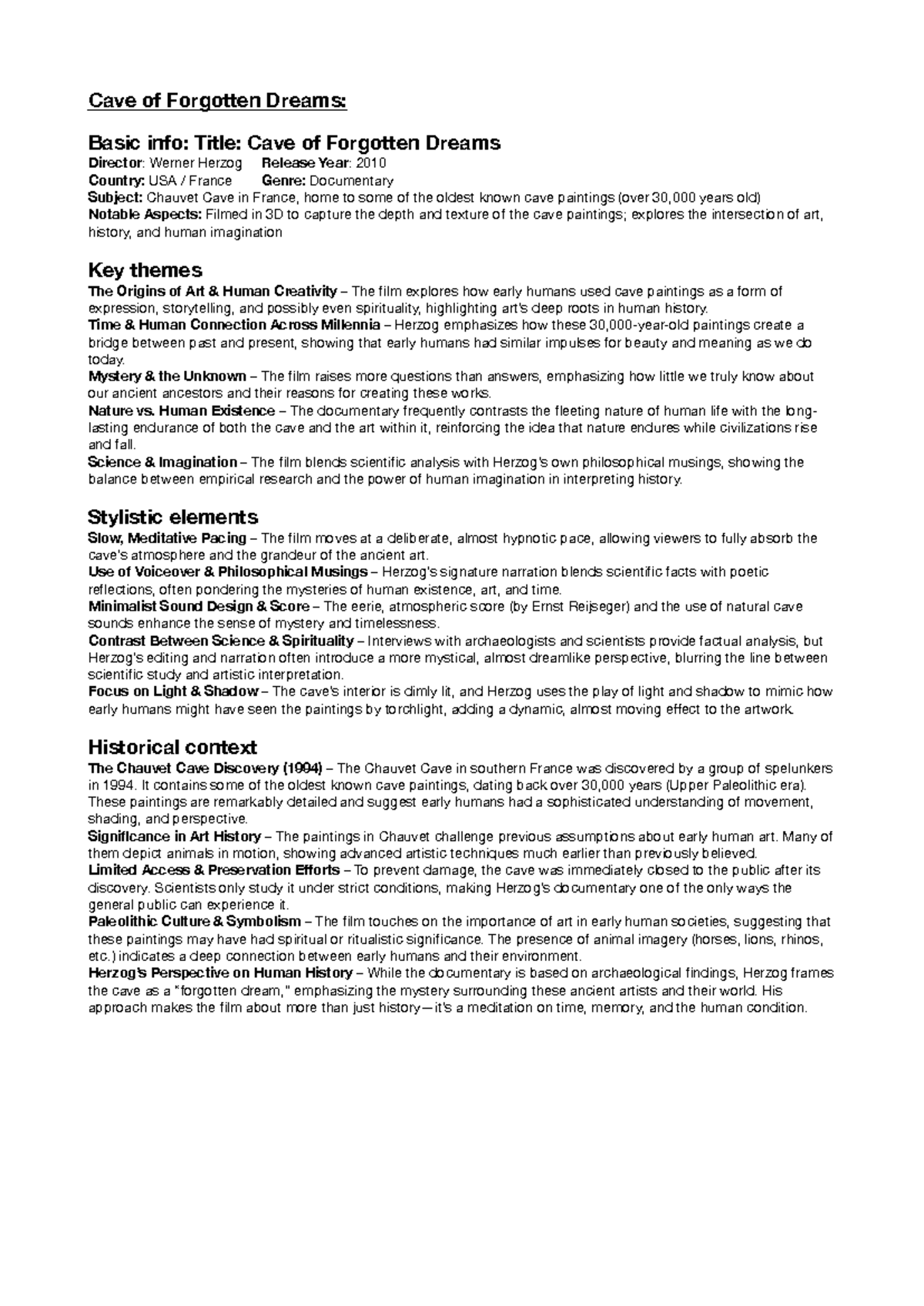 HIST 298: Comparative Analysis of Cultural Documentaries - Studocu
