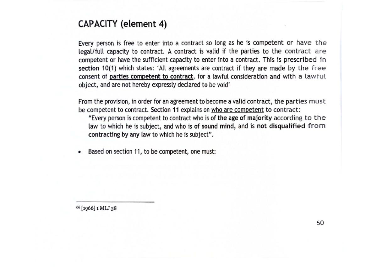 Capacity to Contract: Competence and Legal Implications in Law - Studocu
