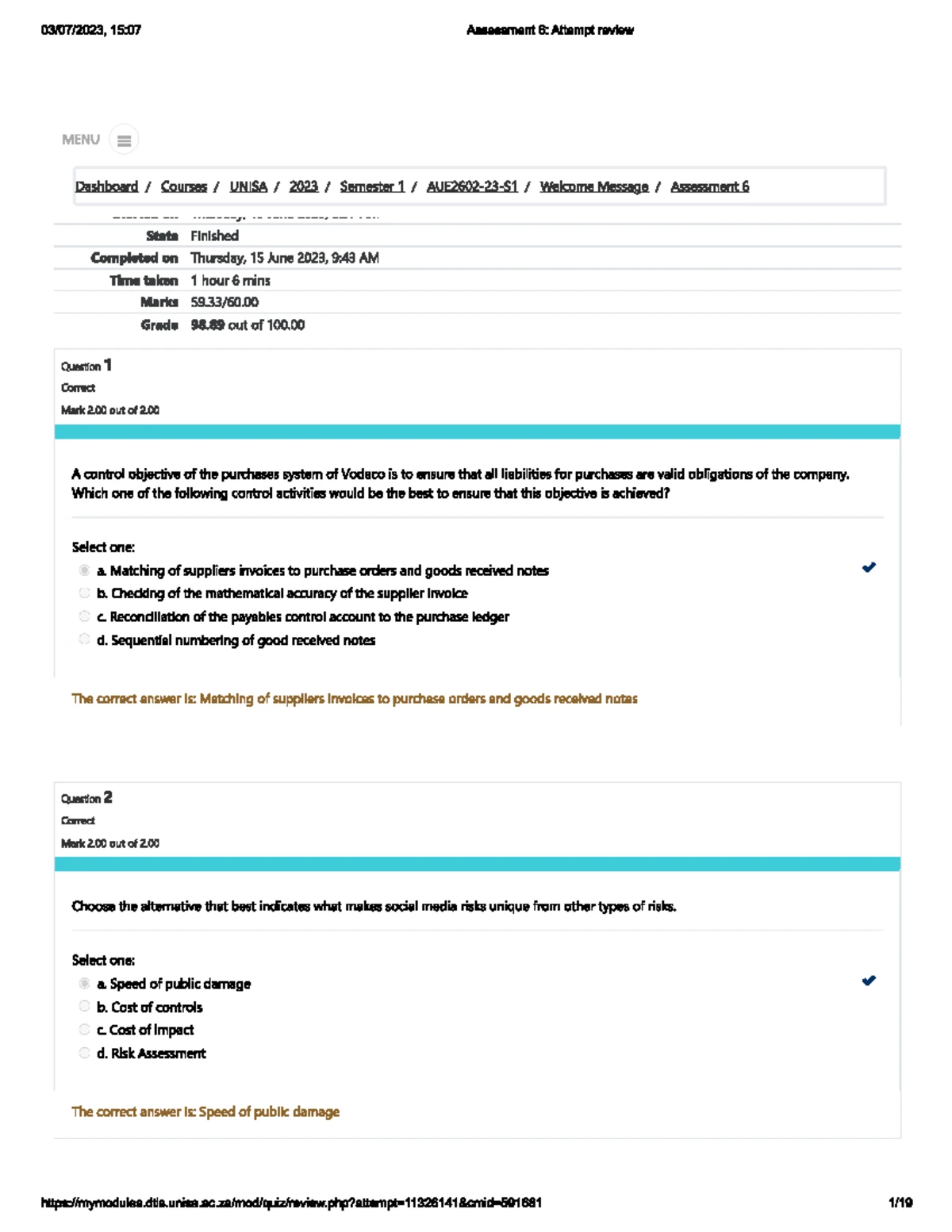 AUE2602-22-S2 1.3 King IV Report on Governance for South Africa - 1 ...