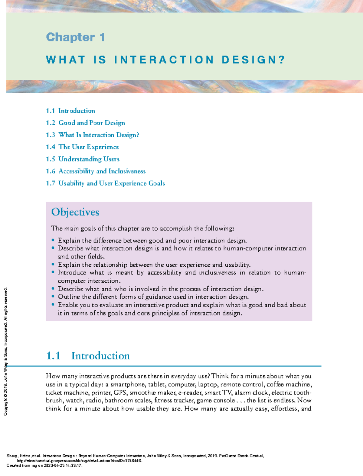 Chapter 1: Understanding Interaction Design and User Experience ...