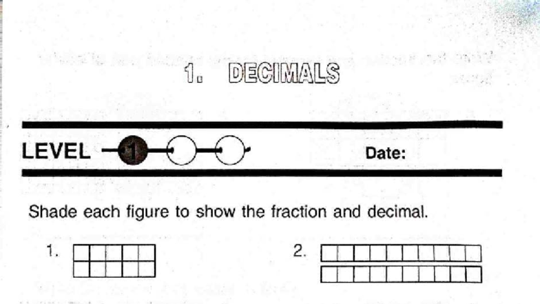 1. Decimals Level Exercises and Solutions (EPB) - Studocu