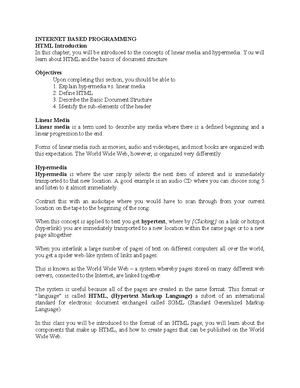 Internet AND Email Notes - INTERNET AND E-MAIL Introduction In the past ...