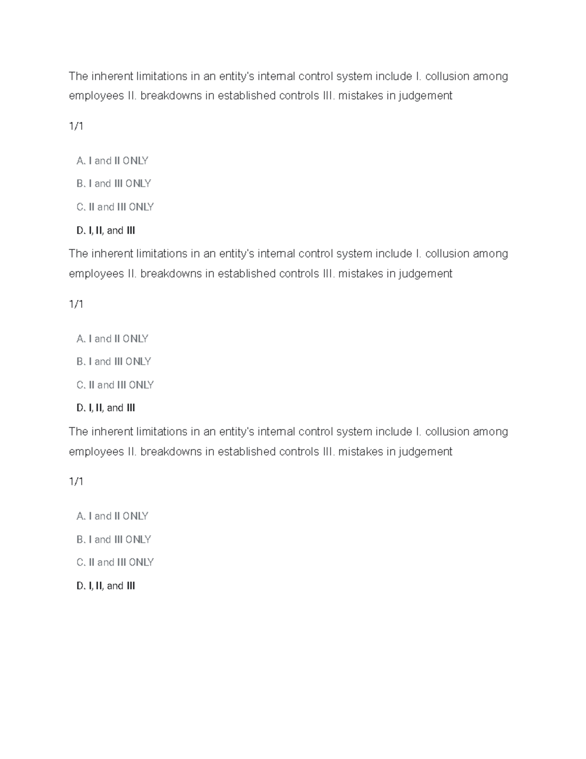Untitled document (1 0) - The inherent limitations in an entity’s internal control system ...