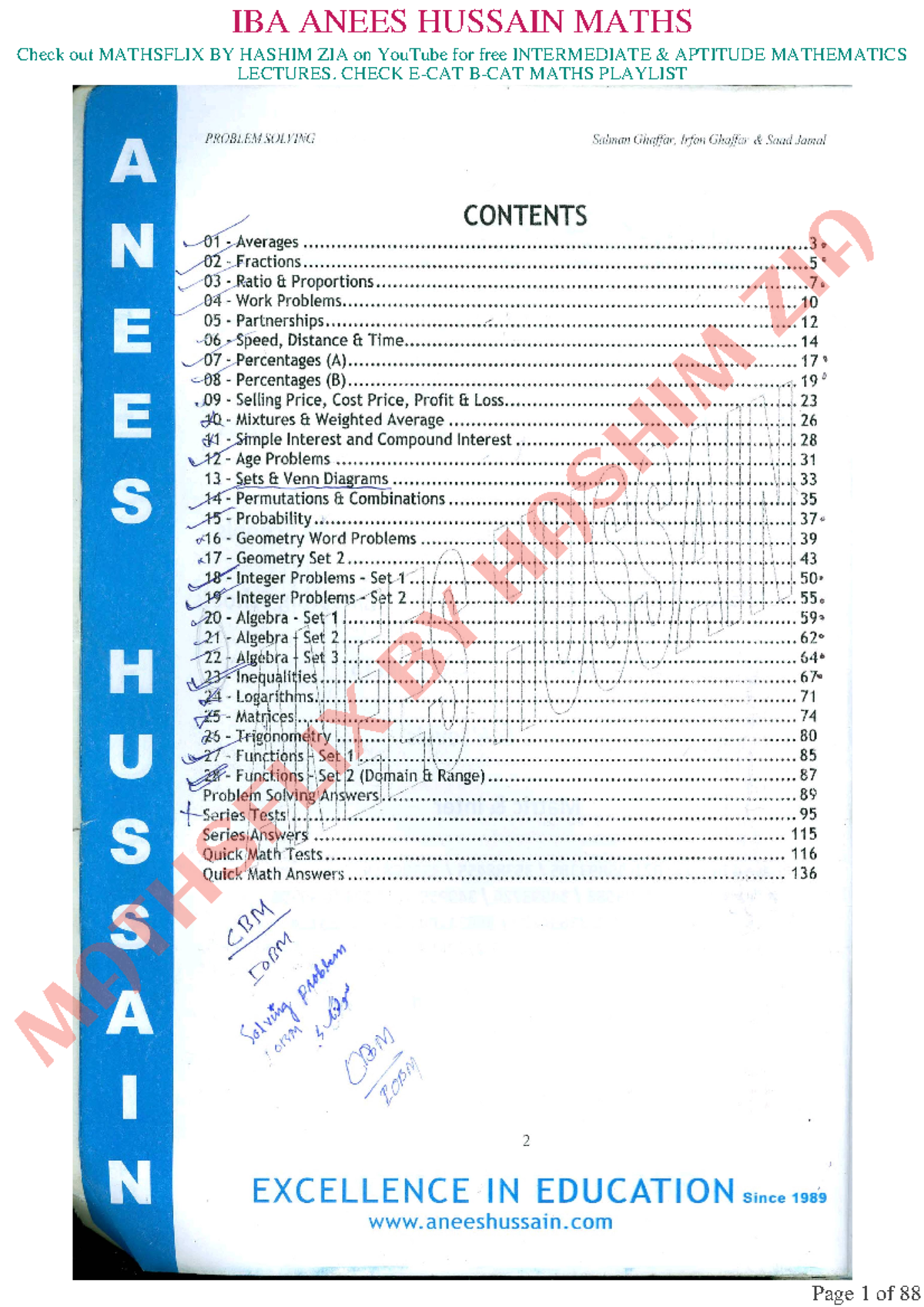 MATHSFLIX by Hashim Zia: Free Intermediate & Aptitude Maths Lectures ...