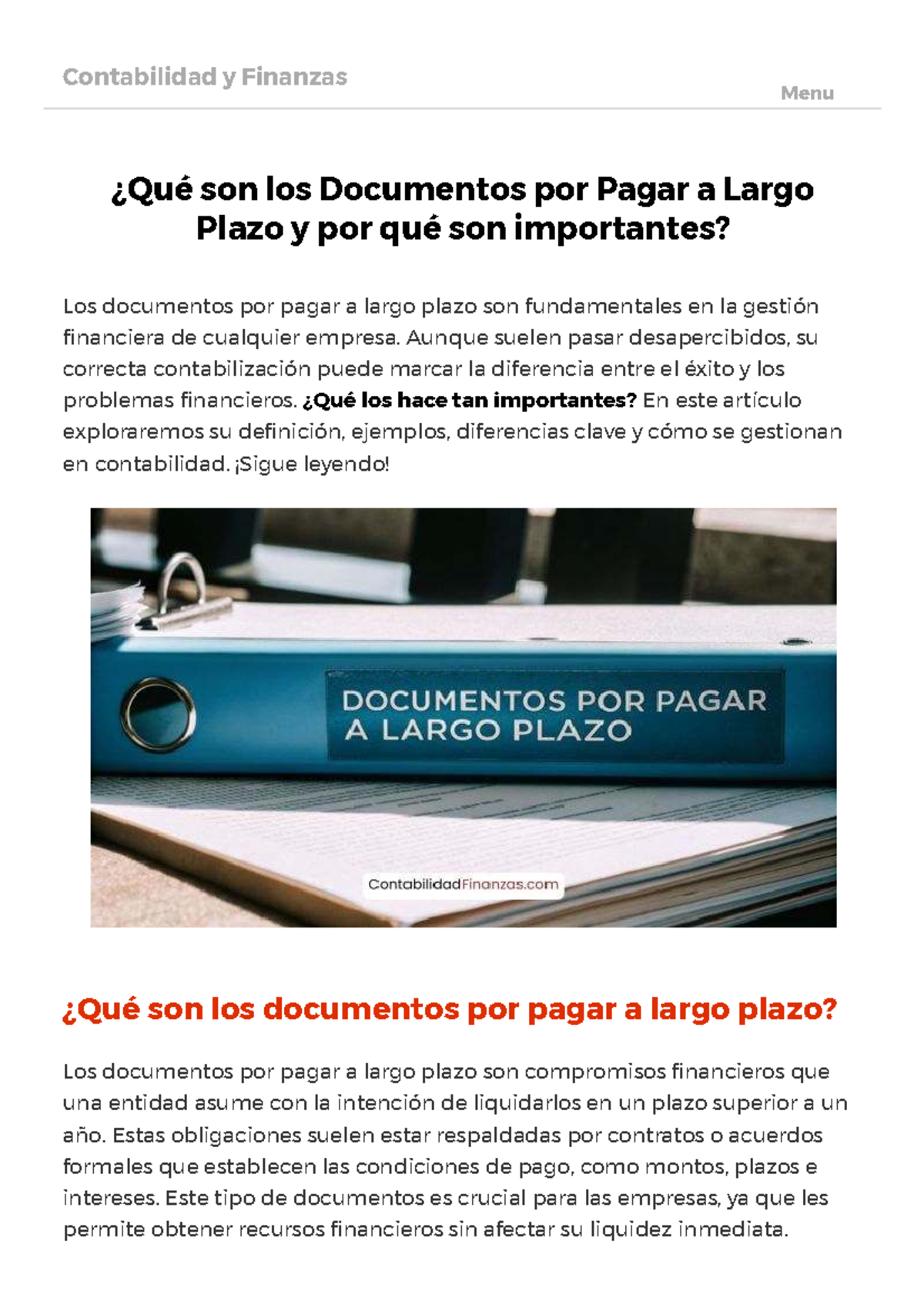 Documentos por Pagar a Largo Plazo: Definición y Ejemplos en ...