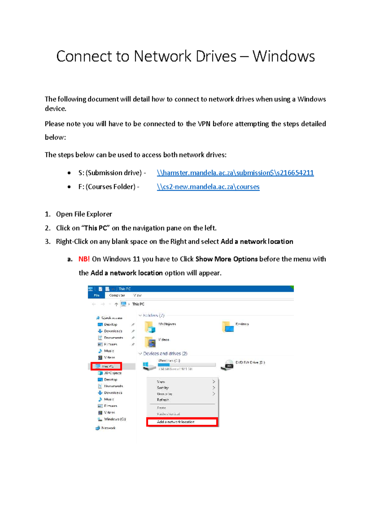 Connect to Network Drives on Windows - Step-by-Step Guide - Studocu
