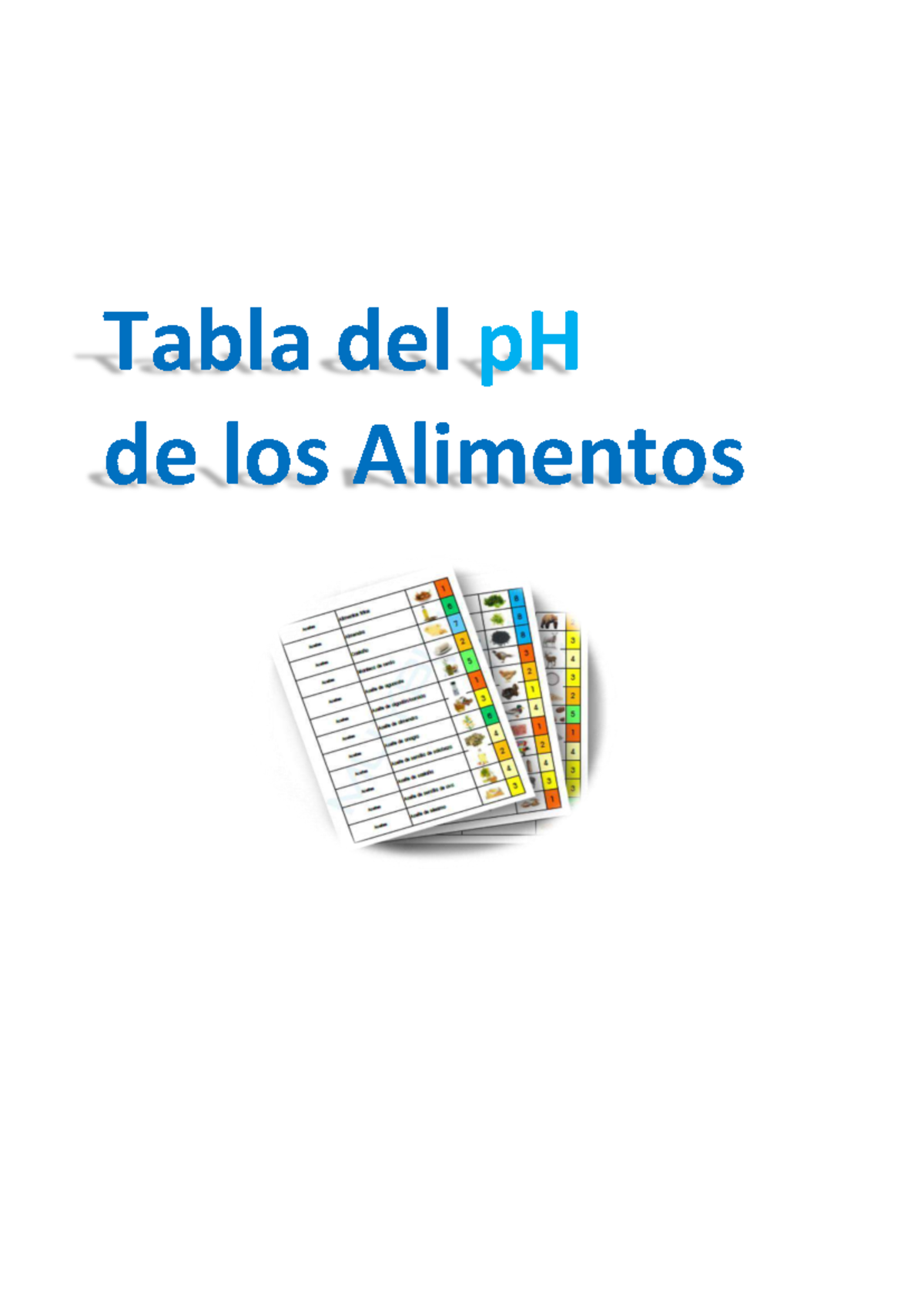 Tabla del pH de los Alimentos: Guía de Alcalinidad y Salud - Studocu