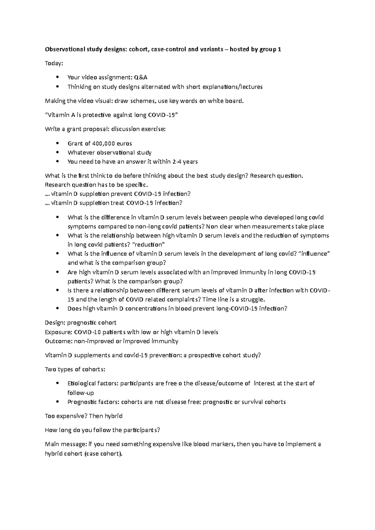 L1 Observational Study Designs: Cohort & Case-Control Insights ...