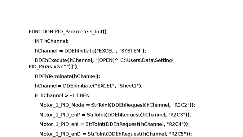Function PID Parameters Initialization - CCSCSC - Studocu