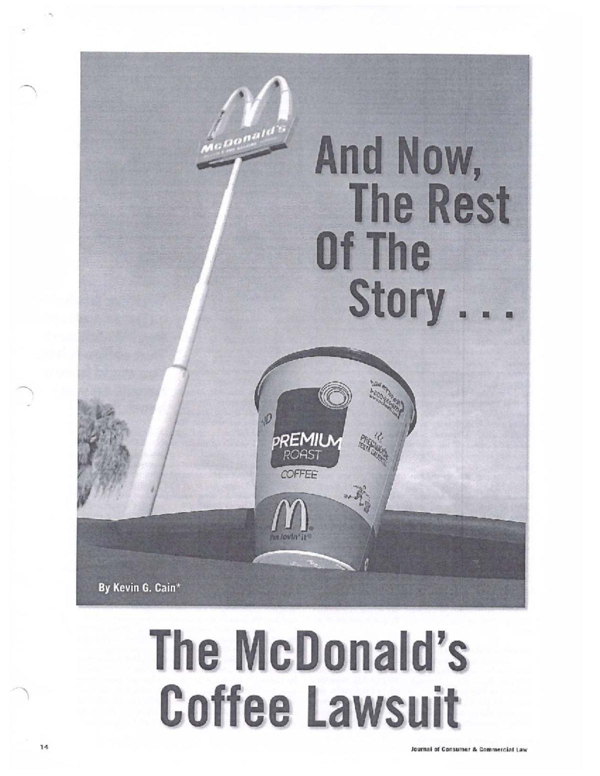 Liebeck v. McDonald's: Understanding the Coffee Lawsuit (LAW 101) - Studocu
