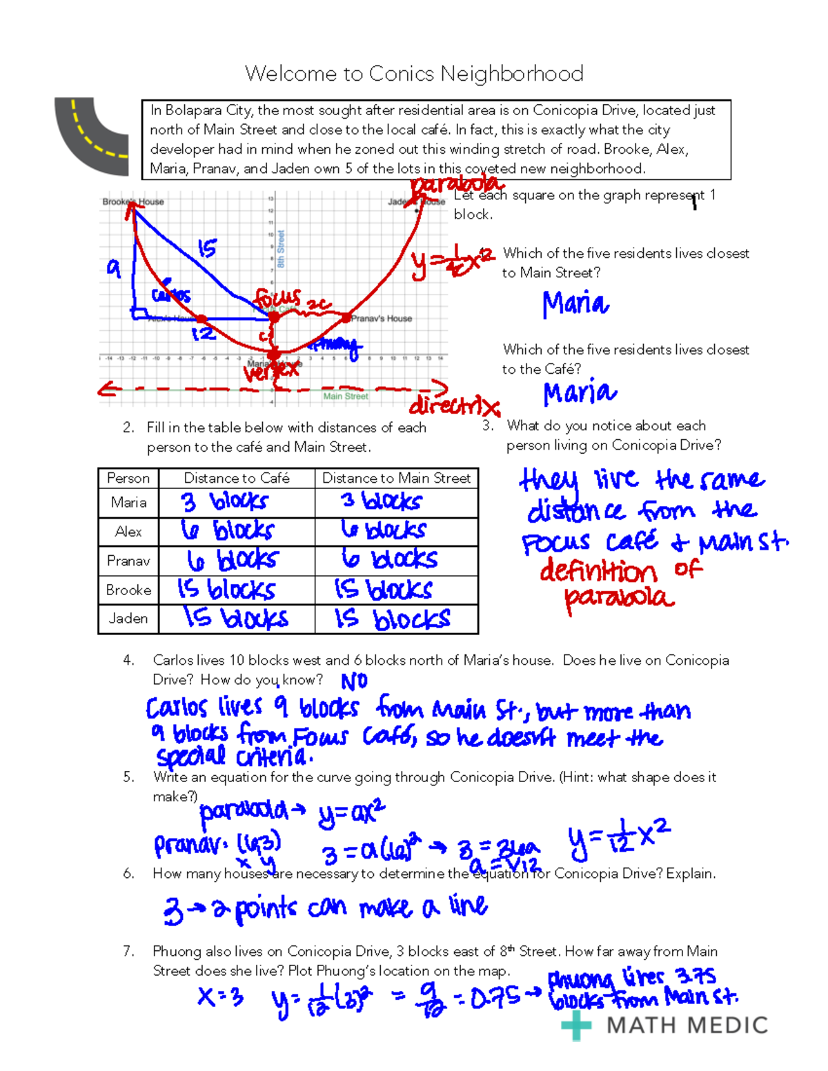 Lesson 10.2 Review & Answer Key: Precalculus Math Medic 485d795b70 ...