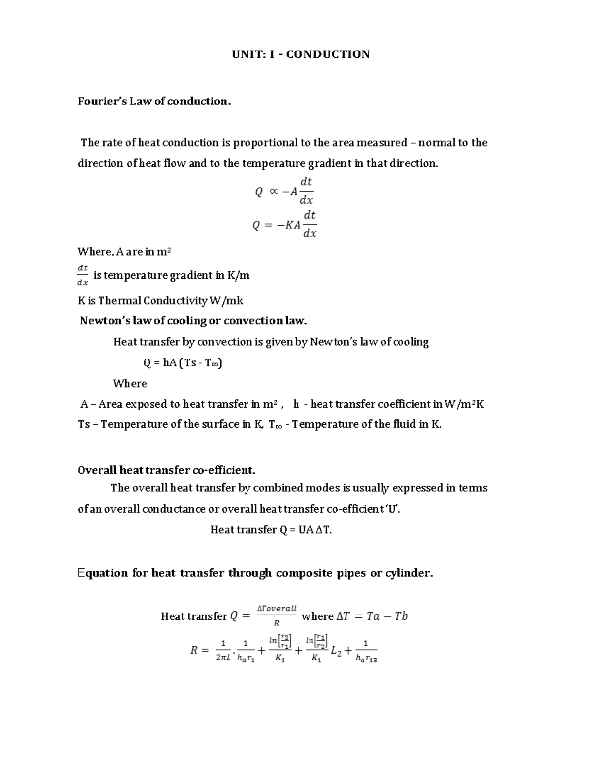 ME3691 - Heat Transfer: Conduction, Convection, and Heat Exchangers ...