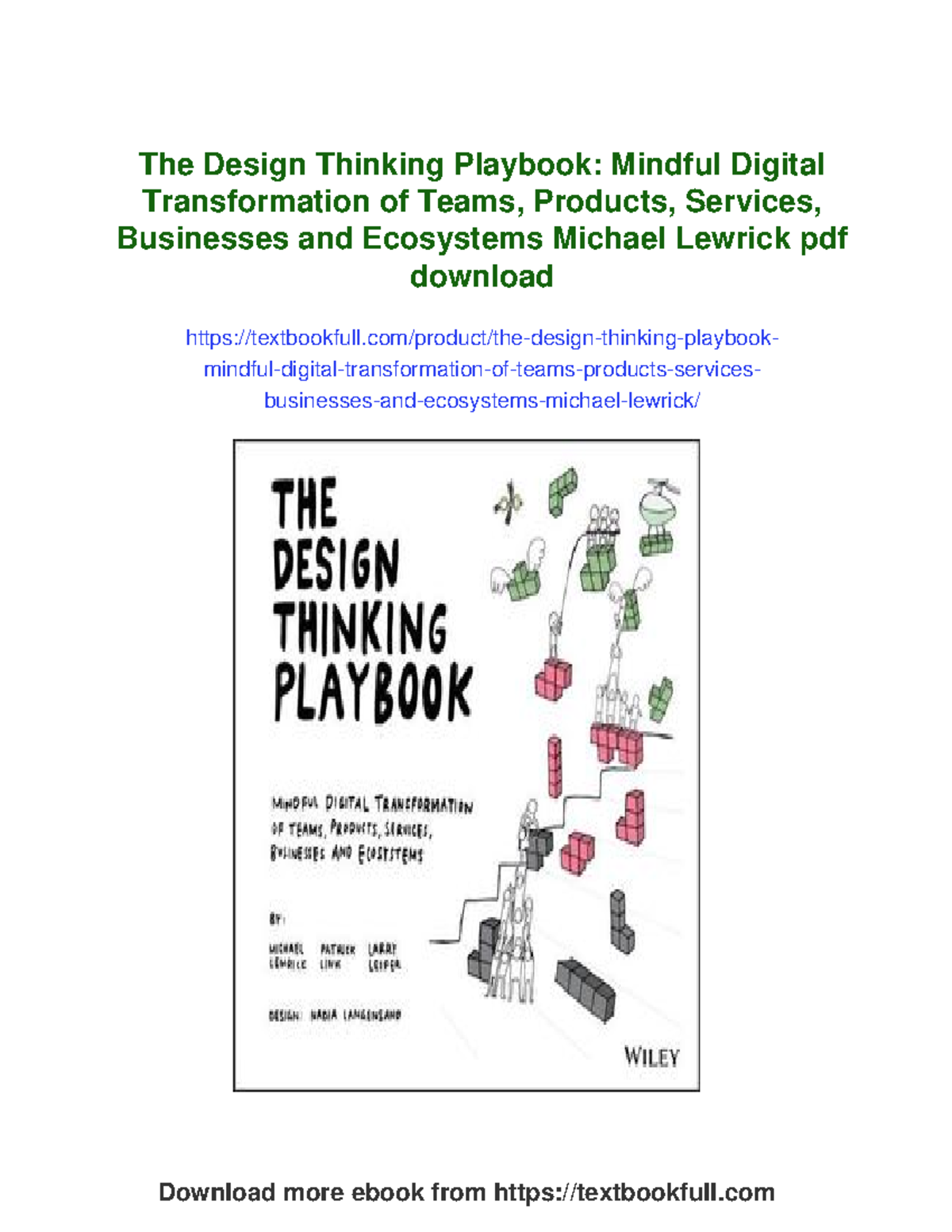 The Design Thinking Playbook: Mindful Digital Transformation (37283 ...