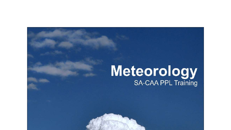 CHAPTER 4: METEOROLOGY - Understanding Weather for Pilots - Studocu