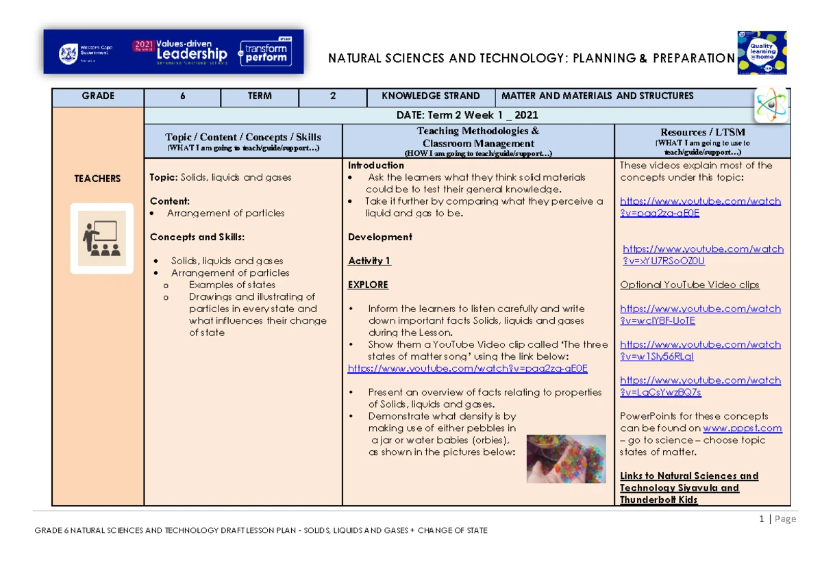 Grd 5 NS Tech T2 2018 approved - Natural Science and Technology Matter ...
