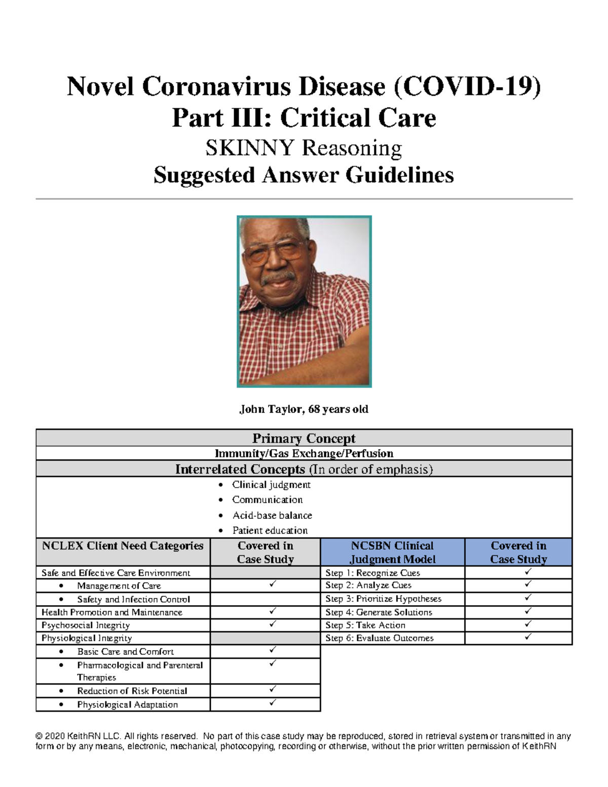 COVID-19 Case Study: ICU Management & KEY Answers (Part III) - Studocu