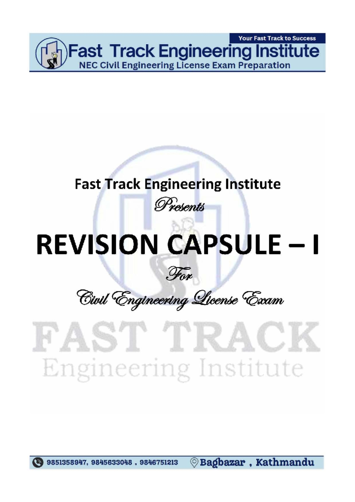 Revision Capsule - 1 fast track - Your Fast Track to Success Fast Track ...