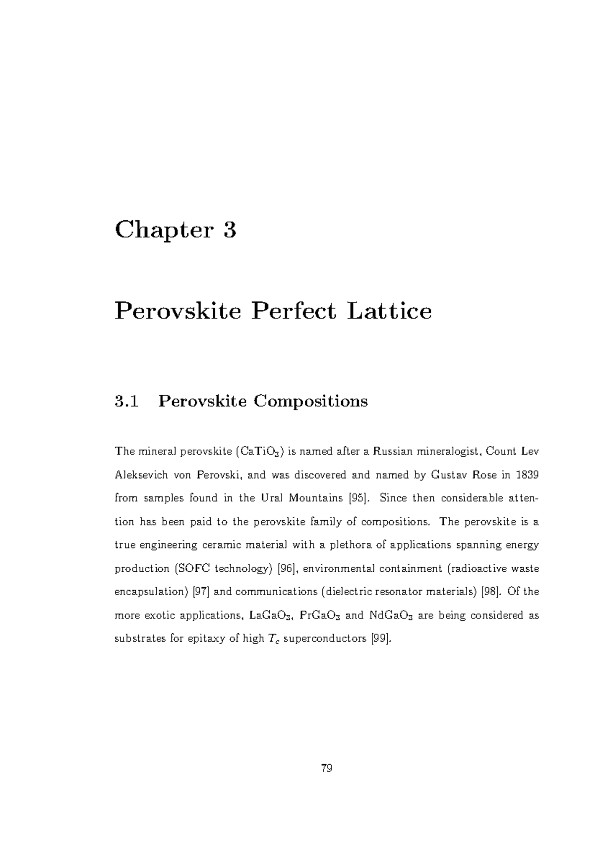Chapter 3: Perovskite Perfect Lattice and Crystallography Analysis ...