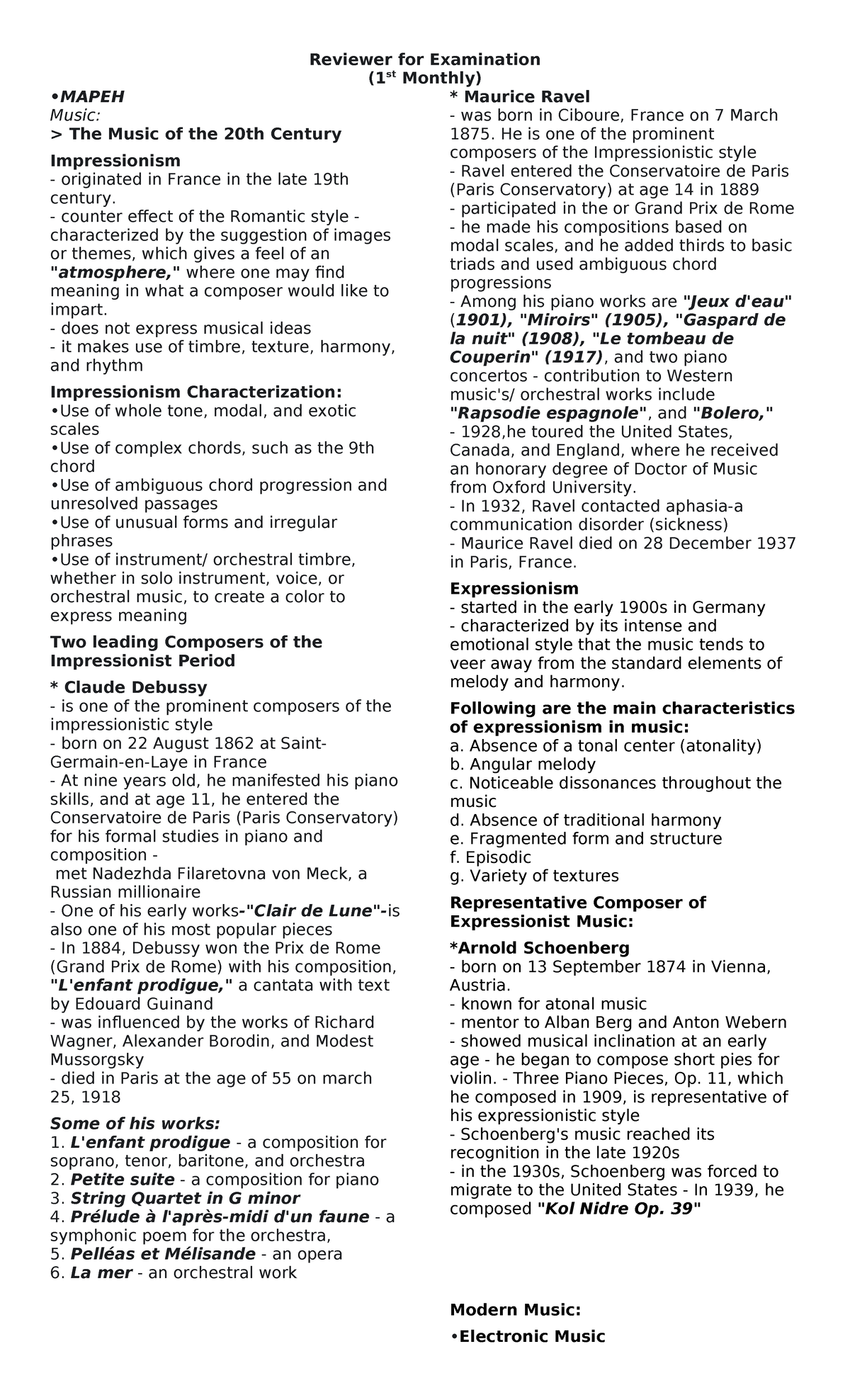 MAPEH Grade 10 1st Monthly Exam Reviewer: Music Insights and Composers ...