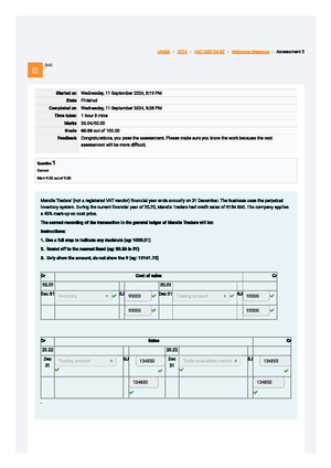 FAC1502 Assignment 2 Memo 2024 - 1. UNISA 2. 2024 3. FAC1502- 24 - S ...