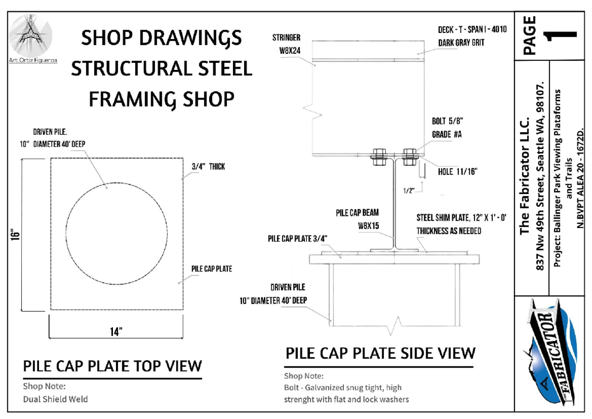 FABRICATOR SHOP DRAWINGS STRUCTURAL STEEL FRAMING 4010 - Studocu