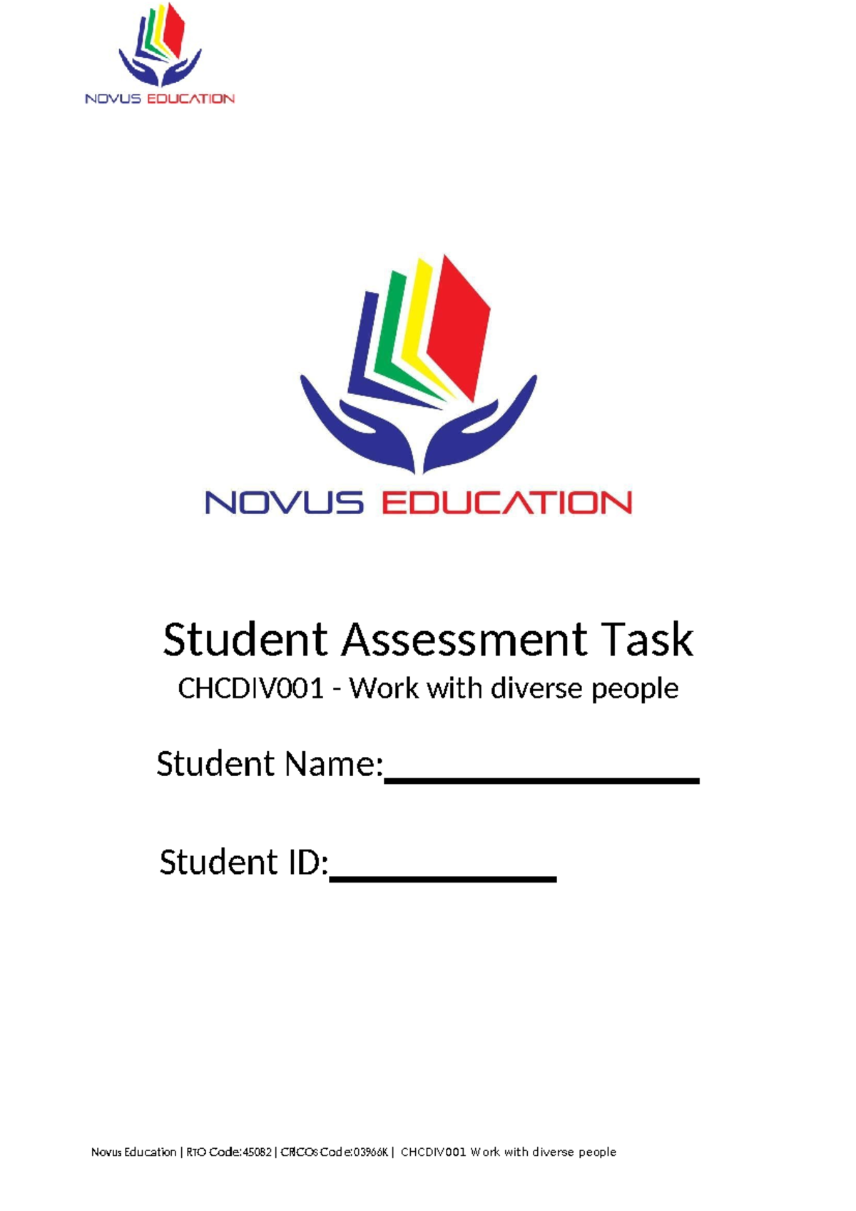 CHCDIV001 Assessment Task 1: Knowledge Questions Guide - Studocu