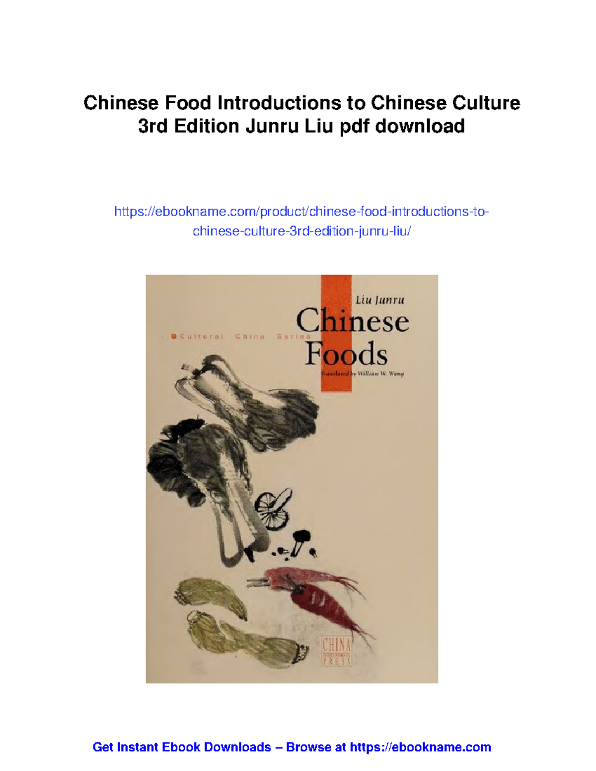 Chinese Food: An Introduction to Culture and Culinary Arts (3rd Ed ...